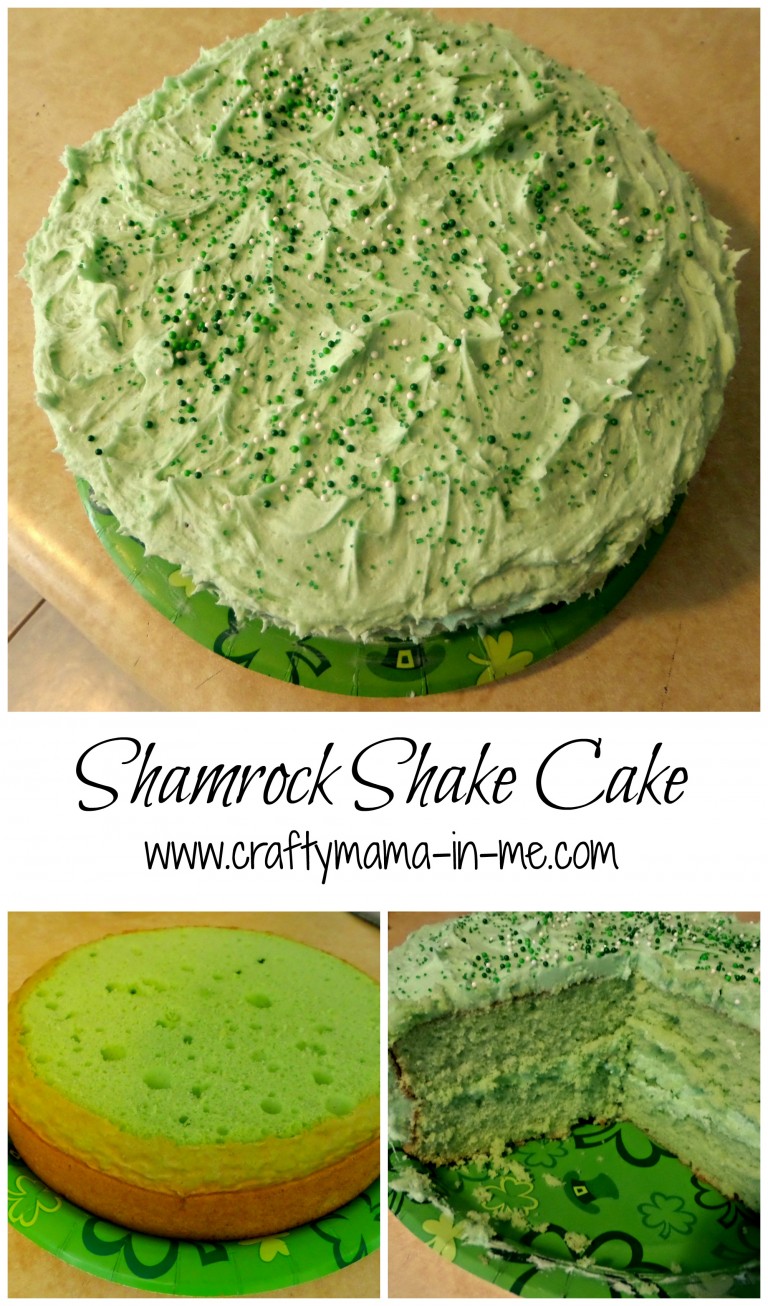 Shamrock Shake Cake - Crafty Mama in ME!