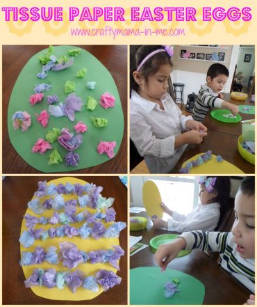 Tissue Paper Easter Eggs - Crafty Mama in ME!